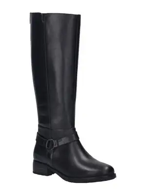 Josef Seibel Knee-high Leather Boots With Harness Strap - Black