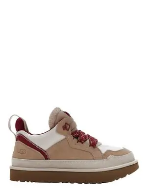 UGG Lowmelin Lace Up Sneaker - Driftwood/biking Red
