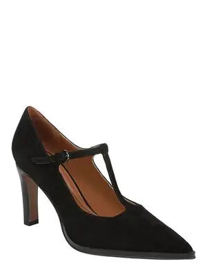 Franco Sarto Atley T-Strap Pointed Toe Pumps Black