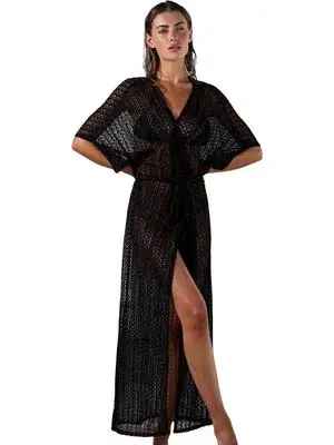 BEACH BUNNY Camden Maxi Kaftan - Black