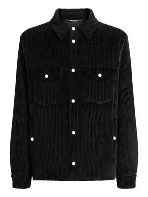 Dolce & Gabbana Padded And Quilted Velvet Shirt Jacket - Black
