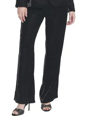 ELLE COLLECTION Velvet Suit Trousers - Black