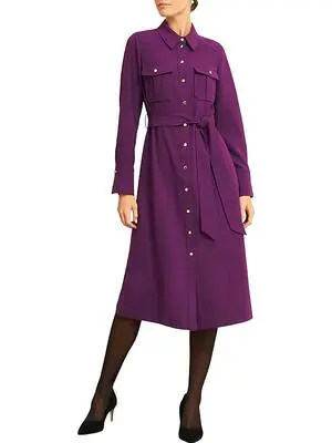 HOBBS LONDON Violet Shirt Dress - Vibrant Purple