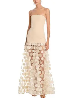 Bronx And Banco Harper Strapless Gown - Cream
