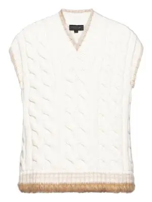 Lacoste Knit Vest - Cream