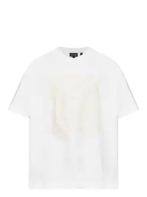 Lacoste T-shirt With Printed Logo - Cream