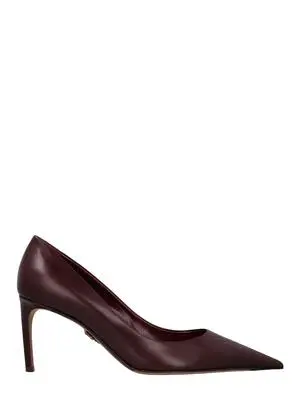 Dolce & Gabbana Leather Stiletto Pumps - Burgundy