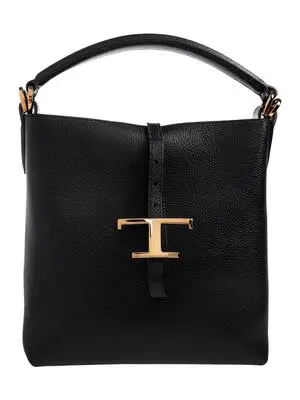 TOD’S Leather Bucket Bag - Black