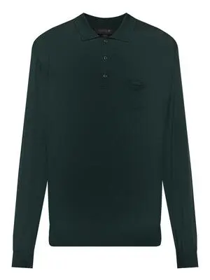 Lacoste Wool Polo With Long Sleeves - Green