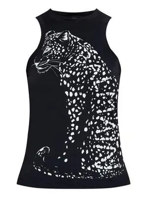 Balmain Animal Print Top - Black