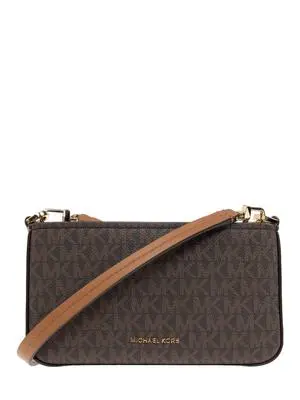 Michael Kors Monogram Shoulder Bag - Brown