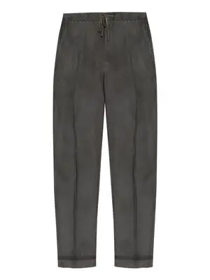 MAISON MARGIELA Creased Trousers With Vintage Effect - Grey