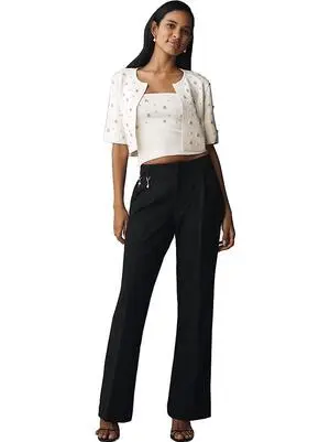 MAEVE Slim Flare Trouser Pants