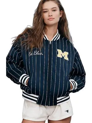 THE WILD COLLECTIVE X Ncaa Bomber Jacket - University Of Michigan