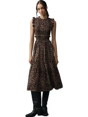 RAILS Vivier Sleeveless Smocked Midi Dress