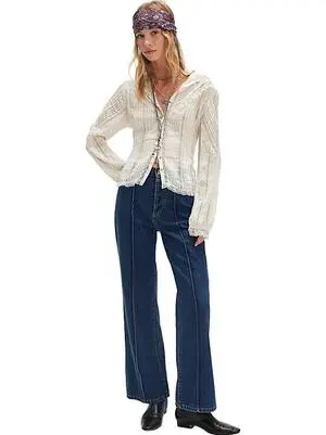Rolla's Sailor Scoop High-Rise Flare Jeans Pacific Blue