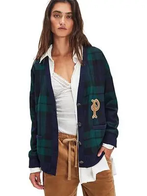 Pendleton Eagle River Cardigan - Black Watch Tartan