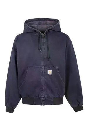 Carhartt Work In Progress Hooded Zip Shirt Jacket - Blue