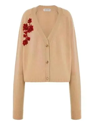 Alberta Ferretti Bead-embellished Cardigan - Neutrals