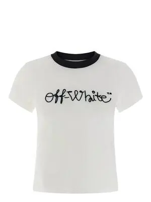 OFF-WHITE Logo Embroidered T-Shirt