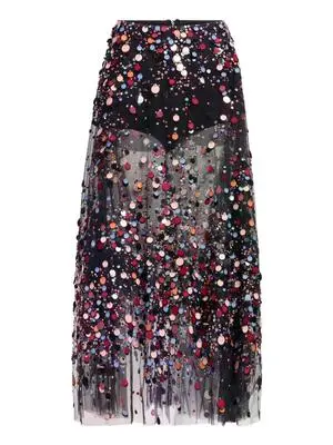 Elie Saab Bead-embellished Skirt - Black