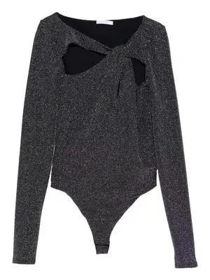 Patrizia Pepe Cut-out Bodysuit - Black