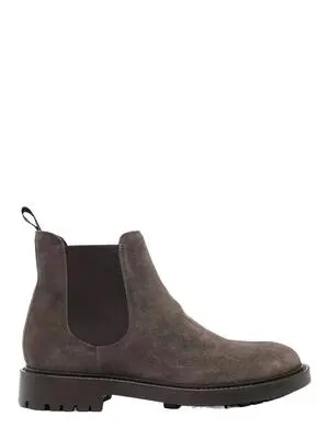 Kiton Leather Chelsea Boots - Brown