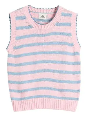 SUNDAYFRUITMARKET Candy Cropped Knitted Vest - Pink