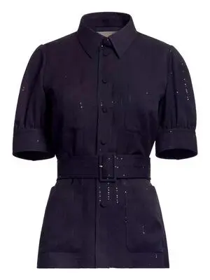 ELIE SAAB Belted Crepe Shirt