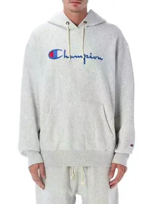 Champion Embroidered Logo Hoodie - Grey