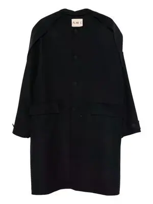 Plan C Single-breasted Coat - Black