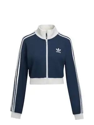 Adidas Originals Crop Track Top - Night Indigo/off White