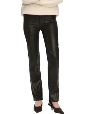 FRAME Le Sleek High Waist Ankle Straight Leg Jeans - Mood Ring Coated