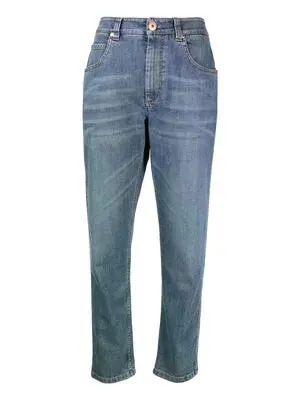 Brunello Cucinelli Mid-rise Straight-leg Jeans - Blue