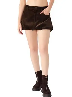 Steve Madden Simona Corduroy Bubble Skirt - Dark Espresso
