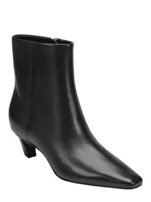 MARC FISHER Danai Leather Kitten Heel Booties