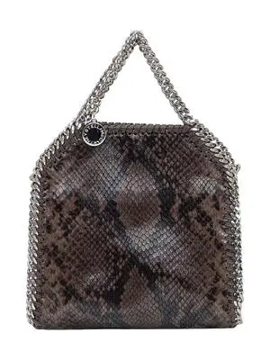 Stella McCartney Falabella Tiny Bag In Python Effect - Brown