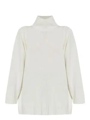 Max Mara Cashmere Turtleneck Sweater - White