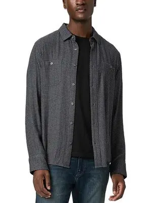 Paige Everett Slim Fit Button Front Shirt - Dark Navy/blue Ask