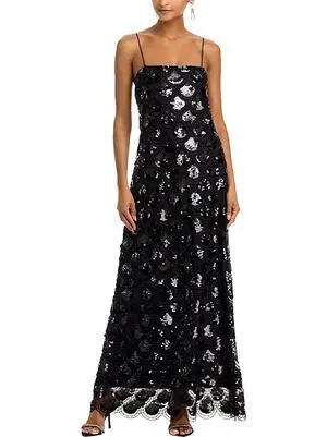 ROTATE BY BIRGER CHRISTENSEN Sequin Embellished Slip Dress