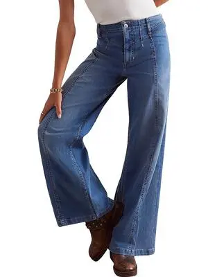 Free People Libre Wide-leg Jeans - Goodie