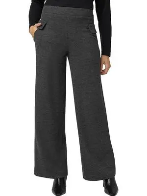 Hue Wide Leg Pants - Grey