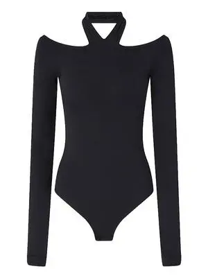 Pinko Arcelia Cold Shoulder Bodysuit - Limo Black