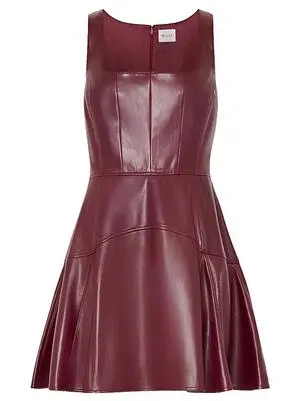 MILLY Faux Leather Mini Dress