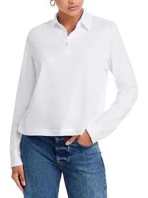 LESET Margo Long Sleeve Tee - White