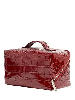 Ted Baker London Vieda Croc Embossed Small Makeup Bag Wine
