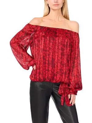 Vince Camuto Off-the-shoulder Top - Crimson