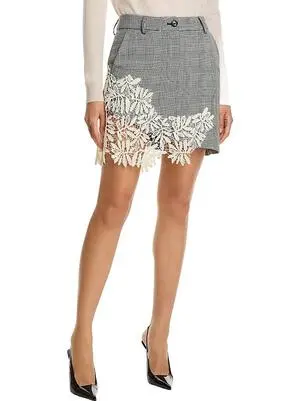Essentiel Antwerp Interior Crochet Mini Skirt - Combo Black