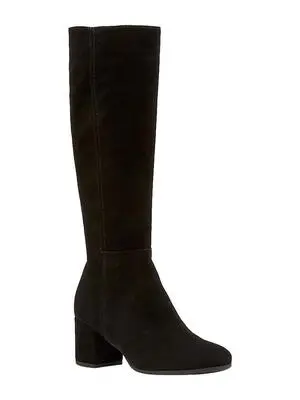 La Canadienne Jaxson City Dry Suede Tall Boots - Black