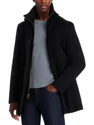 Bloomingdale'S Rain System Wool Car Coat - Black